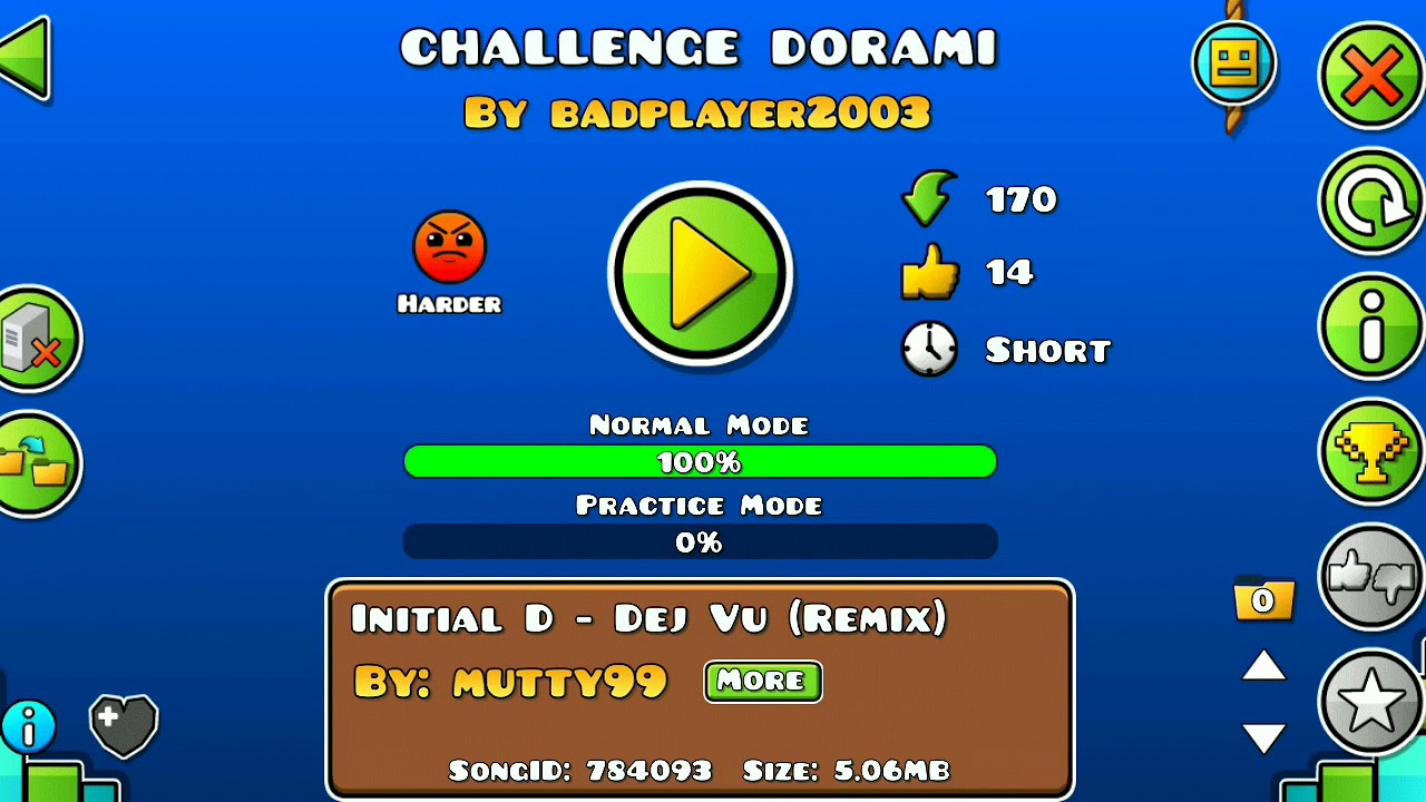 Geometry Dash | Dorami Challenge Easy | by BadPlayer2003 - YouTube