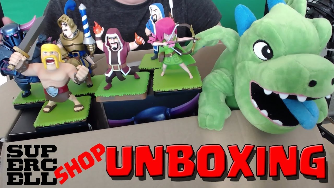 Supercell Shop Unboxing! || Clash Royale / Clash of Clans Figuren im ...