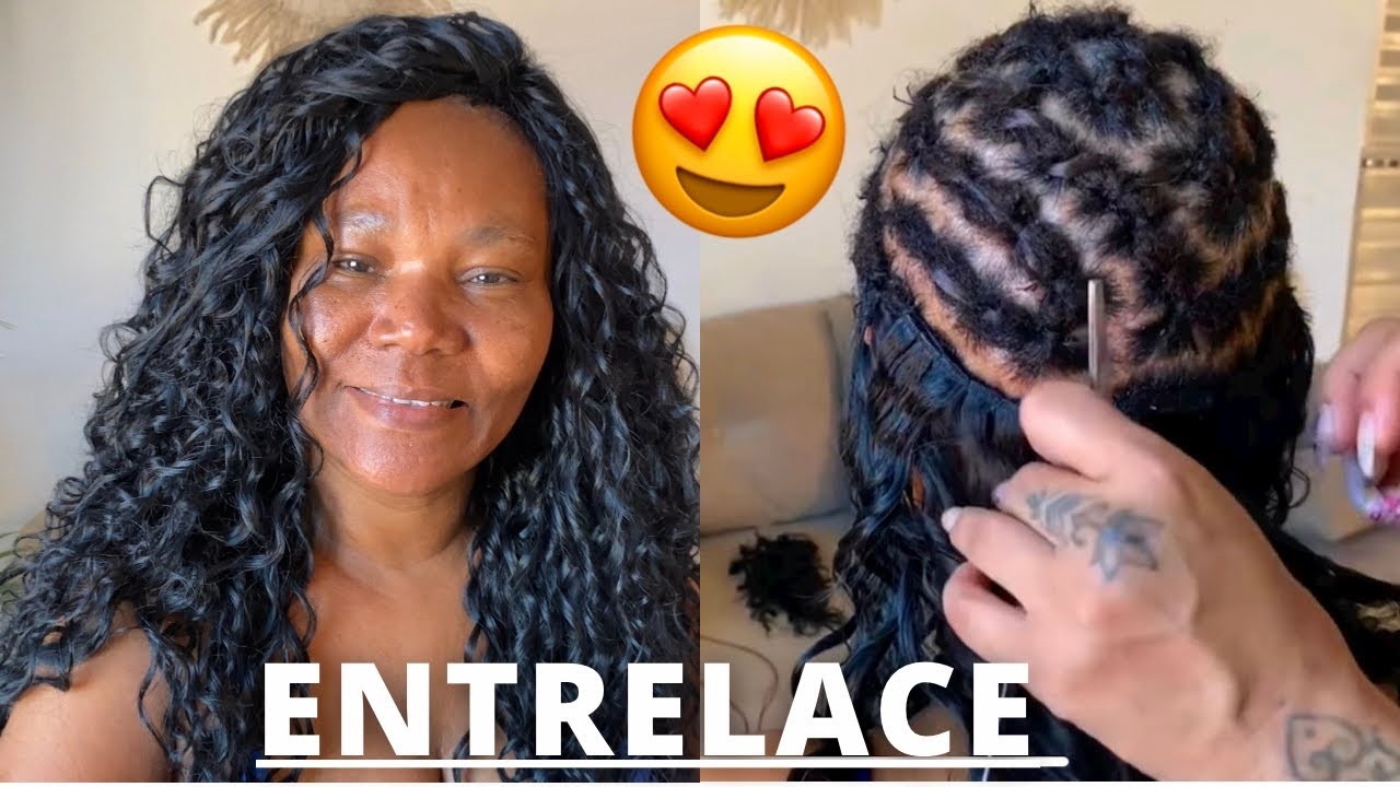 ENTRELACE CACHEADO- Cabelo Bio Vegetal Falsa Trança Nagô para Entrelace ...
