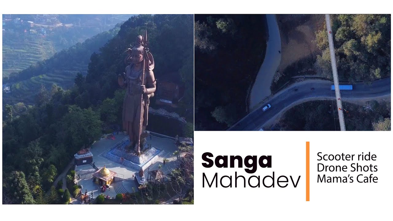 Beautiful Sanga Mahadev Temple Drone Shots || Scooter ride || Road trip ...
