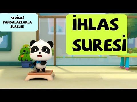 pandalar SURE EZBERİ - ihlas suresi ezberleme videosu , 5 tekrarlı  - dindersi video
