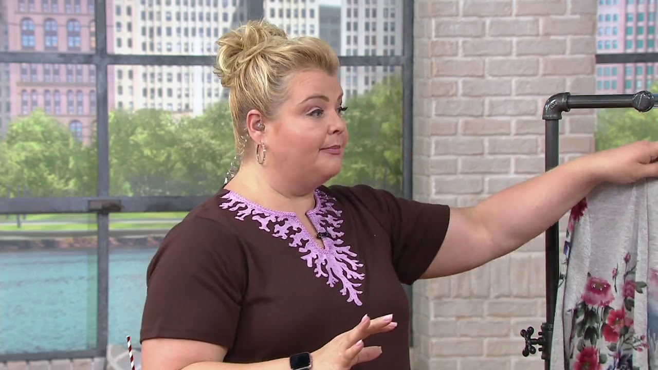 Quacker Factory Printed Cardigan with Bling on QVC - YouTube