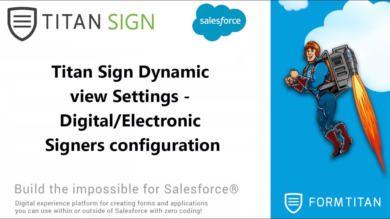 Titan Sign Dynamic view Settings - Digital/Electronic Signers configuration - YouTube