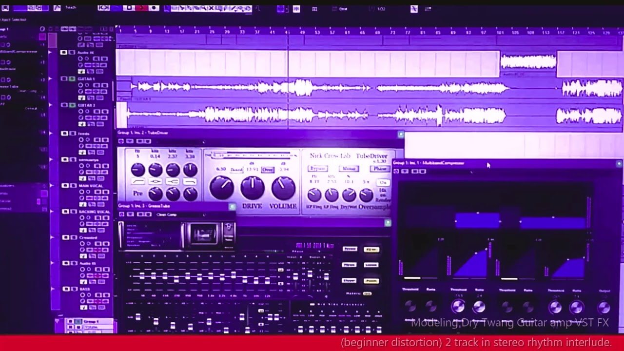 Ampmodeling dry tone vst multitrack distortion (beginner amp) - YouTube