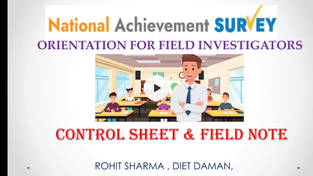 field investigator NAS Control Sheet and FI's Field Note - YouTube