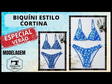BIQUÍNI ESTILO CORTINA - PASSO A PASSO DA MODELAGEM