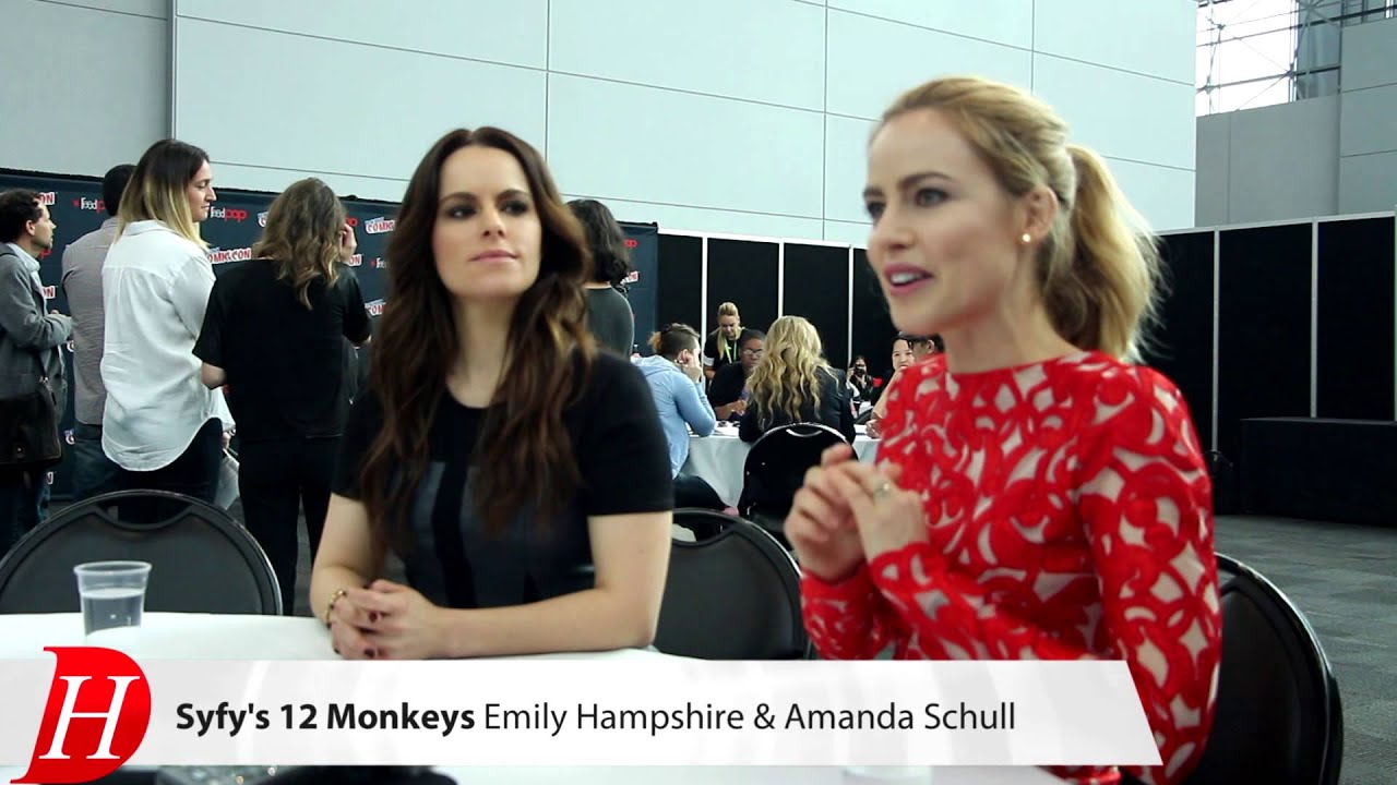 12 MONKEYS Interview with Emily Hampshire, Amanda Schull (NYCC 2015 ...