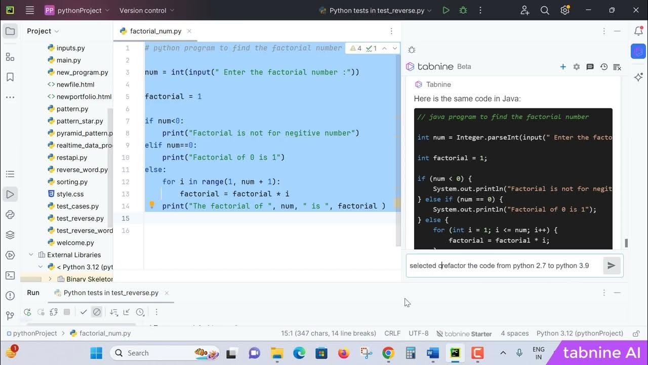 7b Using Tabnine for efficient code refactoring - YouTube