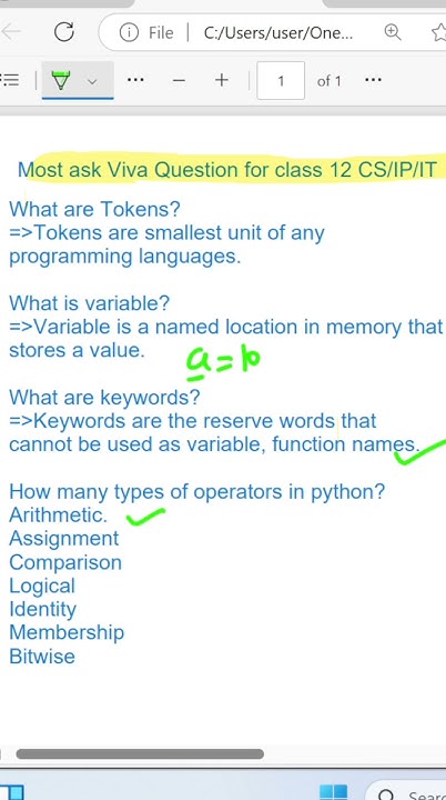 Most Asked Viva Questions for Class 12 CS/IP/IT | Exam Tips - YouTube