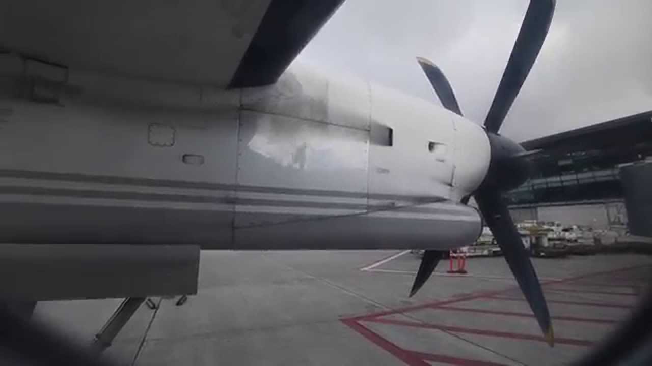 Porter Airlines PD252 Dash8-Q400 (C-GLQD) Startup, taxi and take off at ...