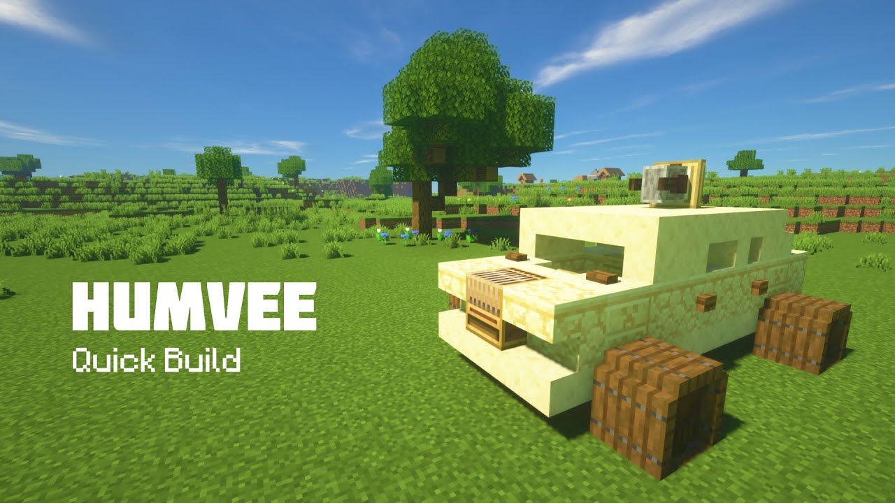 Humvee - A Minecraft Build In Minutes - YouTube