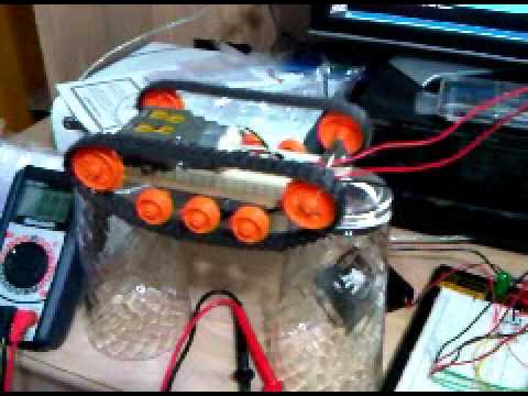 Arduino powered tank tracks - YouTube