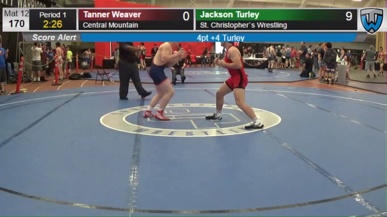 286 Junior Men 170 Tanner Weaver Central Mountain vs Jackson Turley St ...