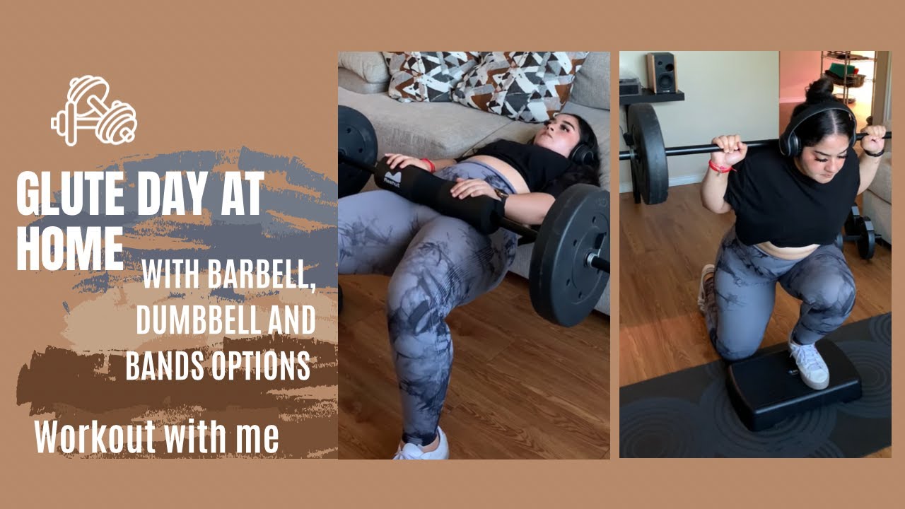 WORKOUT WITH ME & RDL TUTORIAL || GLUTE DAY AT HOME || GLUTE GROWING ...