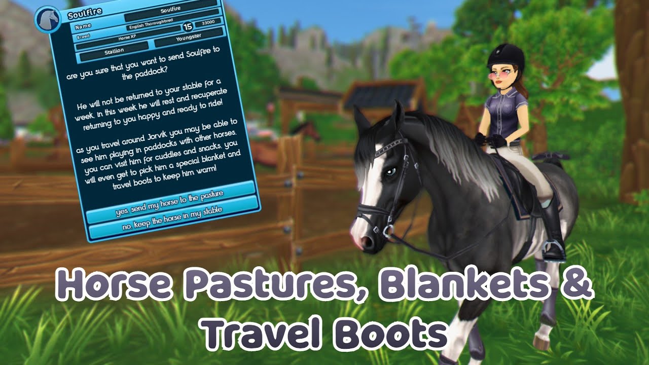 Sending Horses To Pastures, Blankets & Travel Boots || Star Stable ...