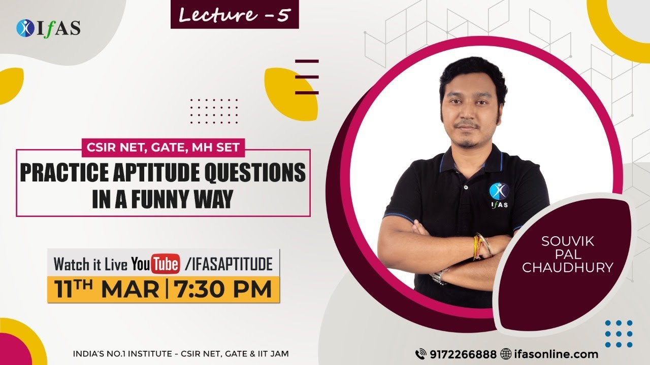 Practice Aptitude Question in a Funny Way | Lecture 5 | IFAS | - YouTube