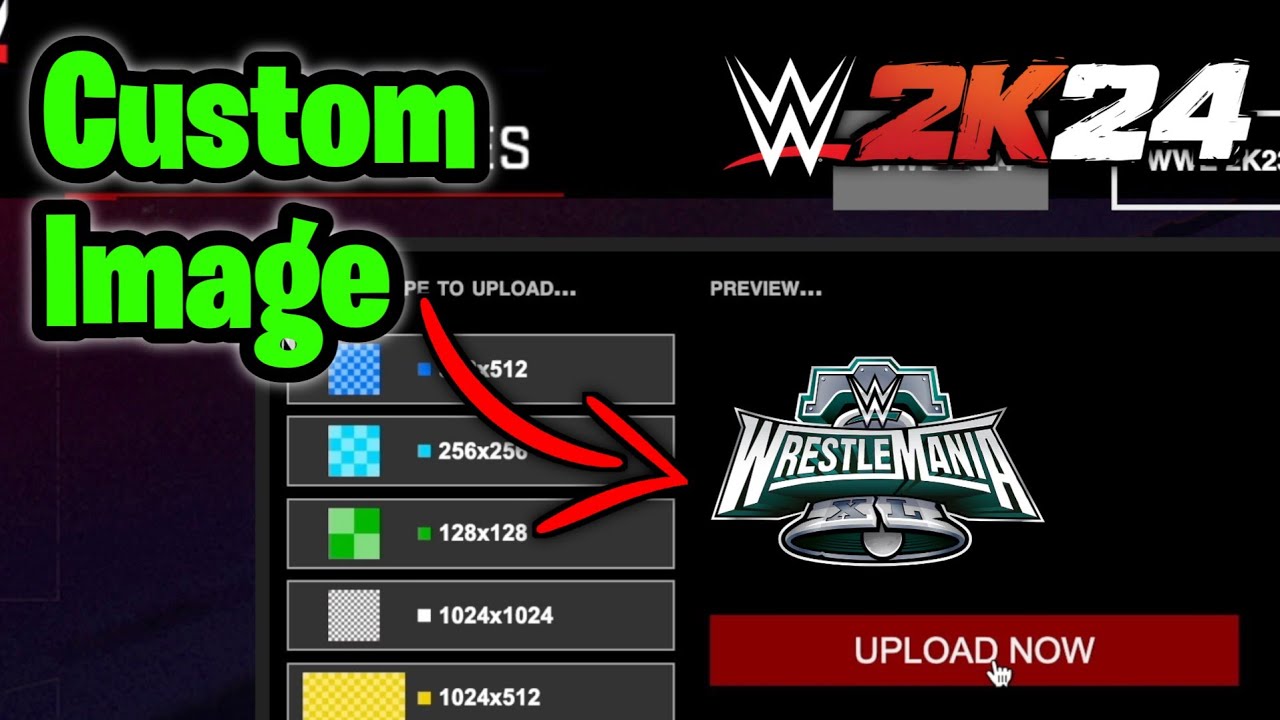How to upload Custom Images, Logos & Textures in WWE 2K24 - YouTube