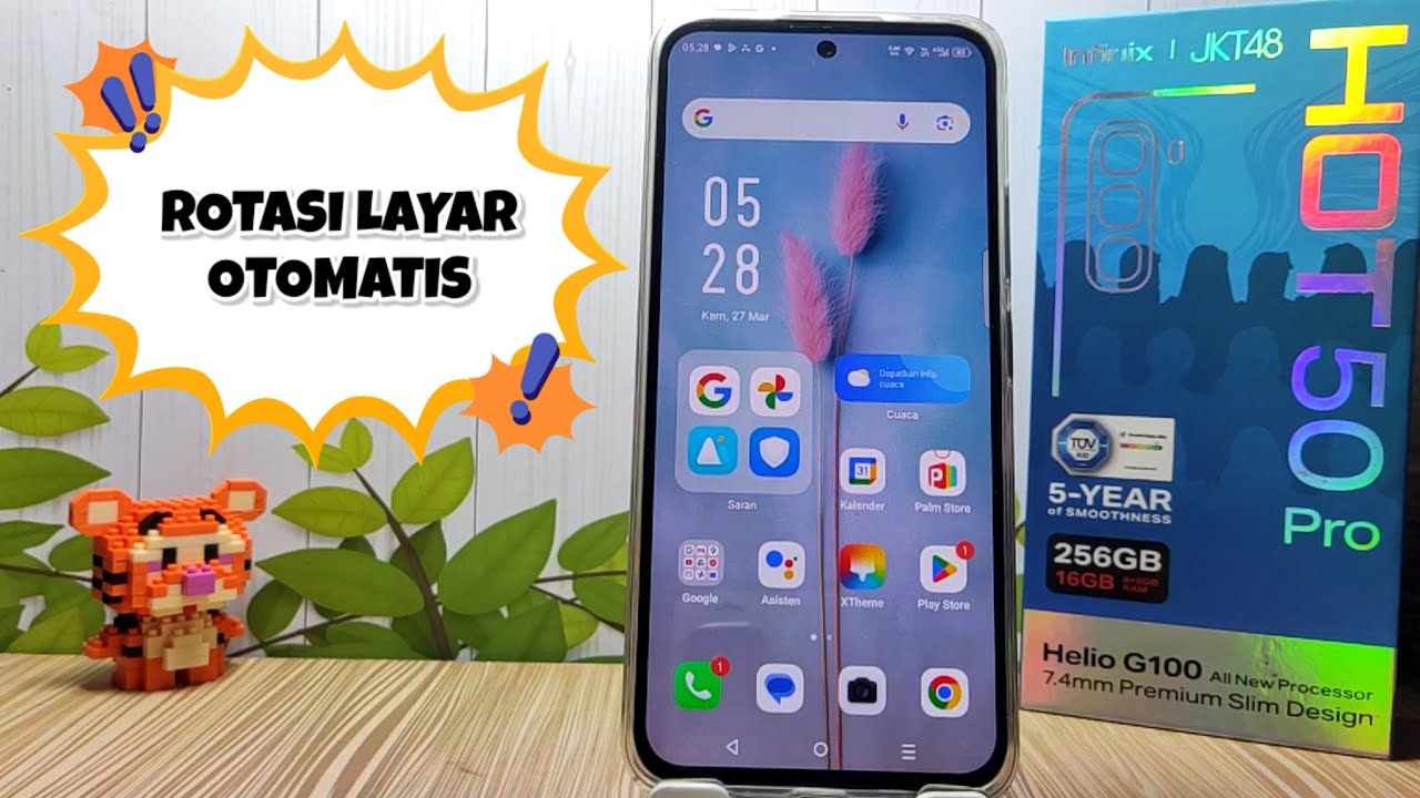Cara Mengaktifkan Rotasi Layar Otomatis Di Hp Infinix HOT 50 Pro - YouTube