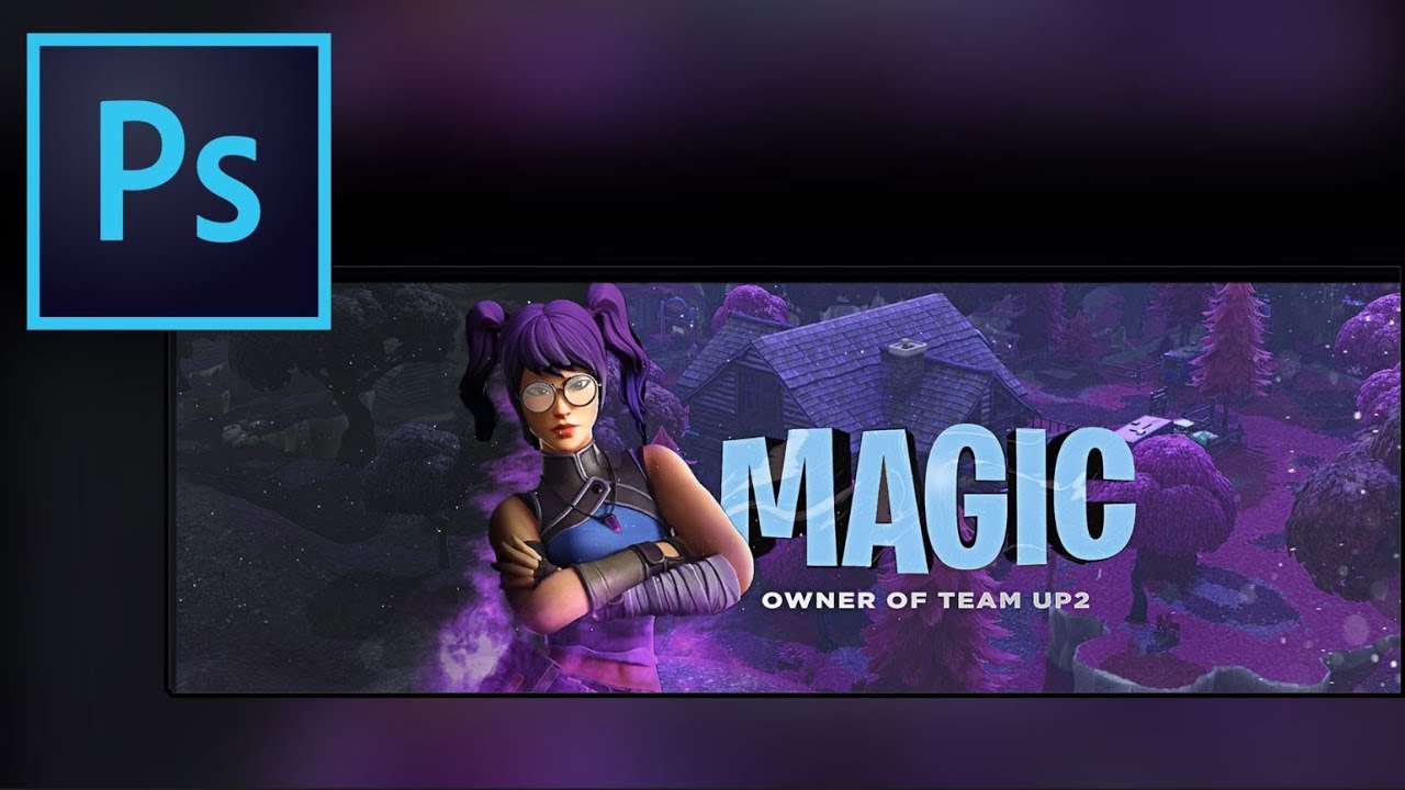 'Magic' Fortnite Banner | Speed Art by HertzGFX - YouTube