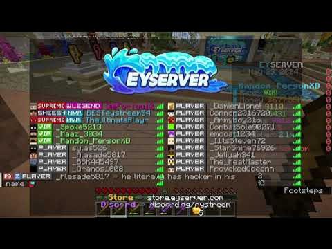 Playing Minecraft Eyserver - YouTube