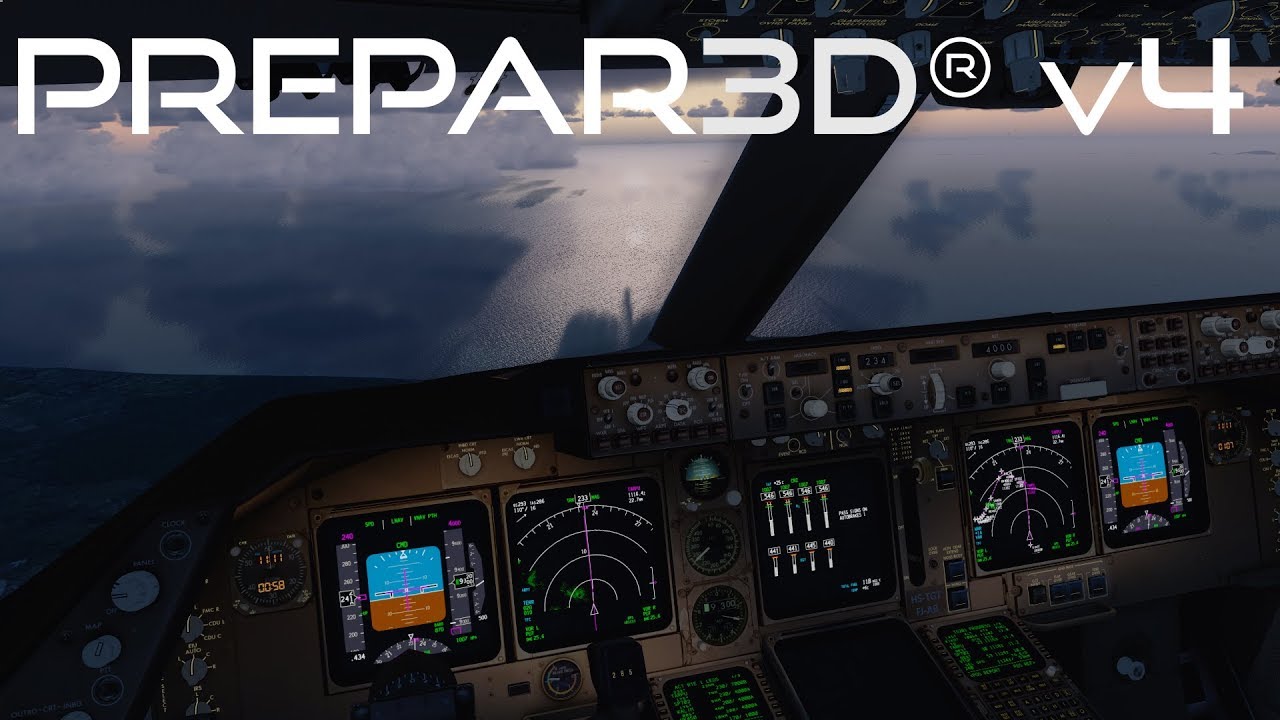 Prepar3D V4.1 | Descending into Phuket Airport | VTSP | PMDG 747-400 ...