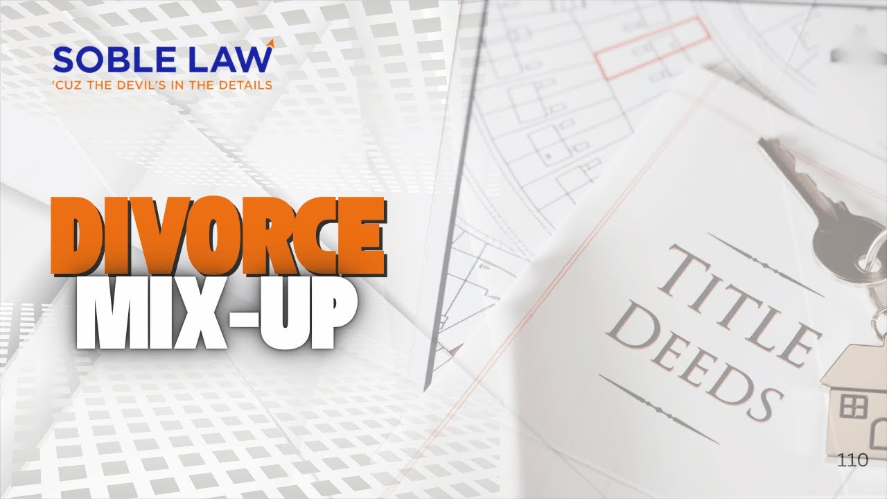 Why does the title company want my divorce papers? Michigan Property ...