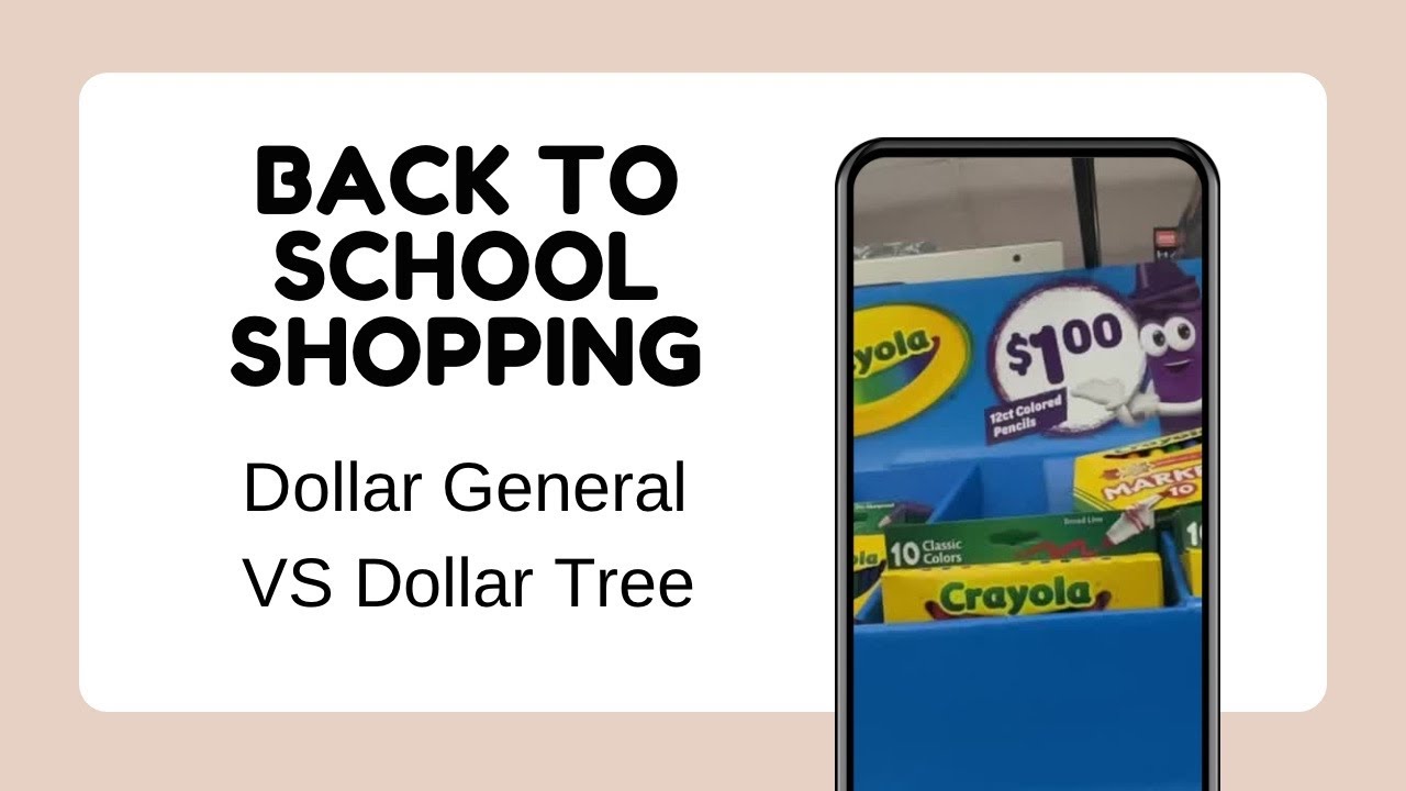 Back to School Supplies Shopping // Dollar General VS Dollar Tree for school supplies - YouTube