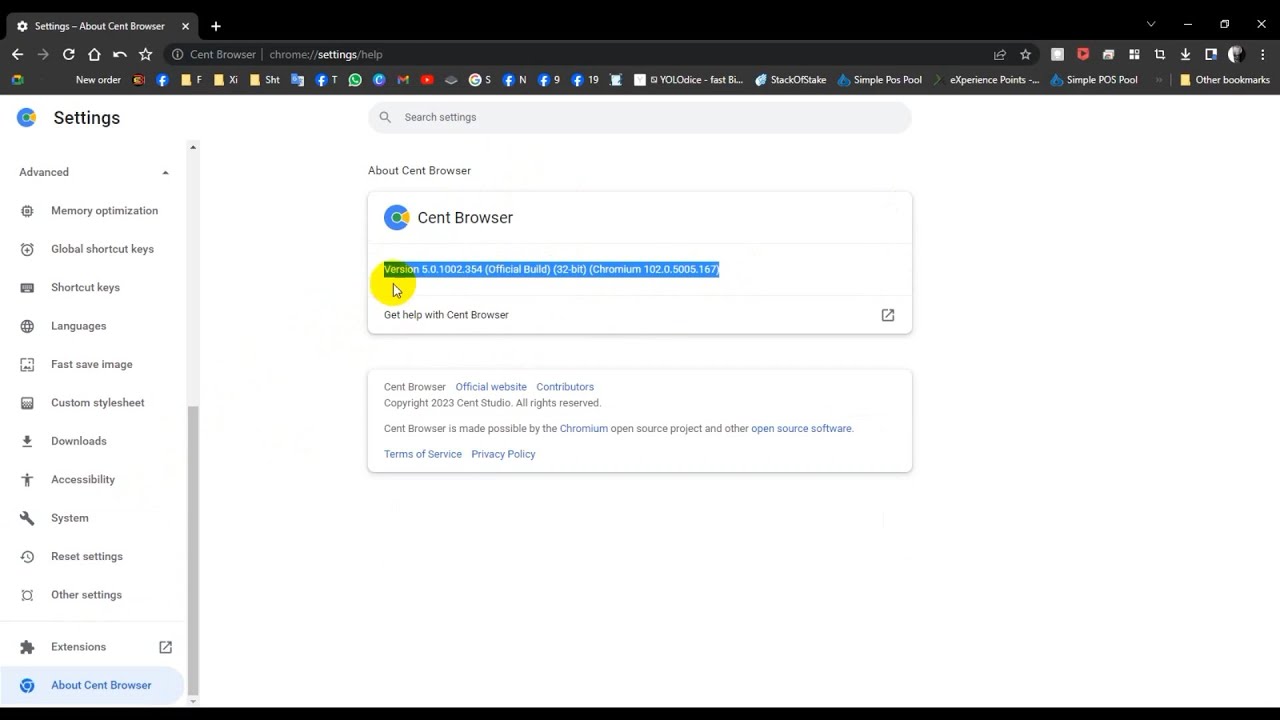 How to Check Cent Browser Updates and Verify Official Version - YouTube