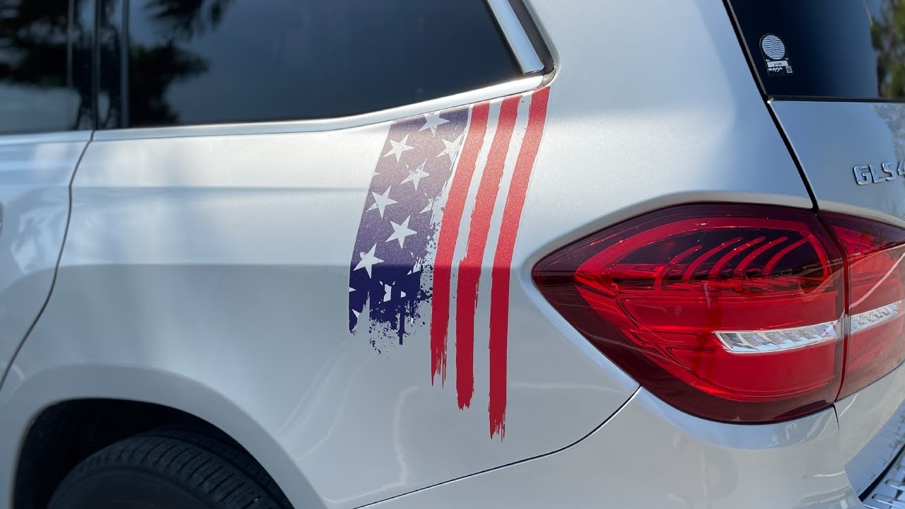 How to put American Flag decal on your car/truck? - YouTube
