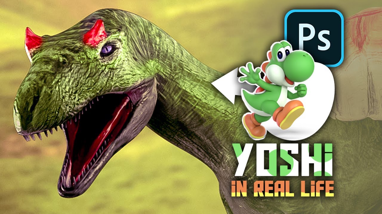 Yoshi in REAL Life (Photoshop) - Speed Edit - YouTube