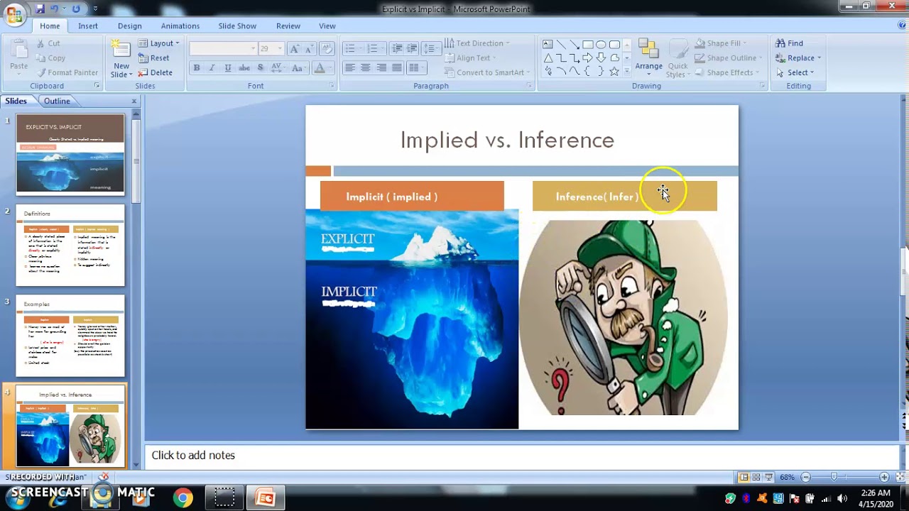 Lesson Explicit, Implicit and Inference - YouTube