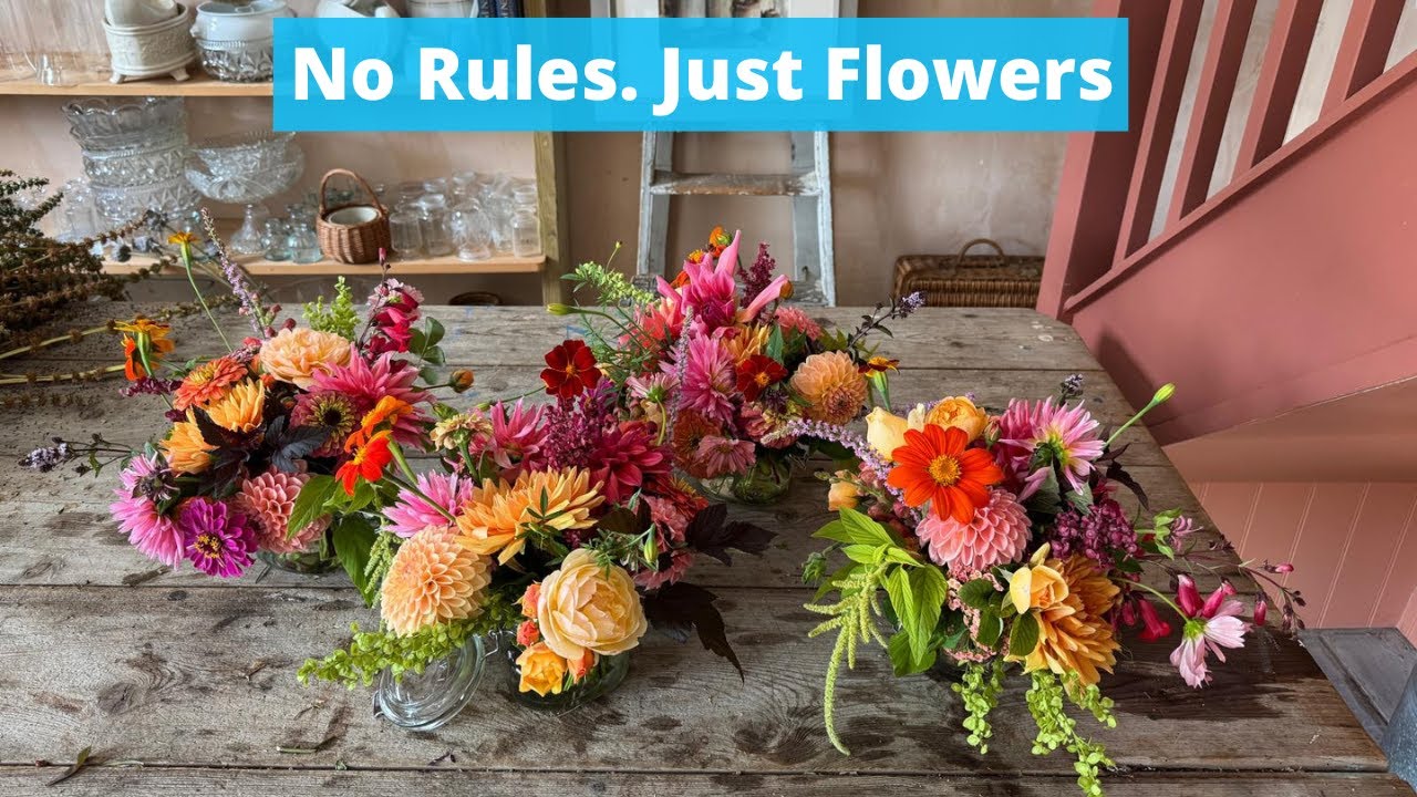 Flower arranging without rules: dahlia season magic - YouTube