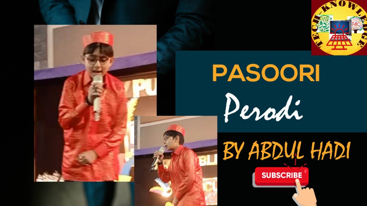 pasoori song perodi by 5th class student Abdul Hadi. - YouTube