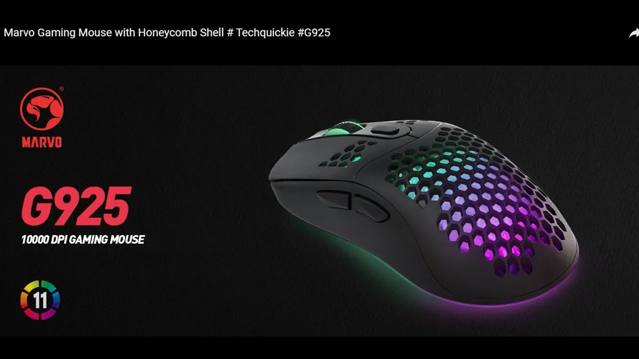 Introducing Marvo Honeycomb Gaming Mouse #G925 - YouTube