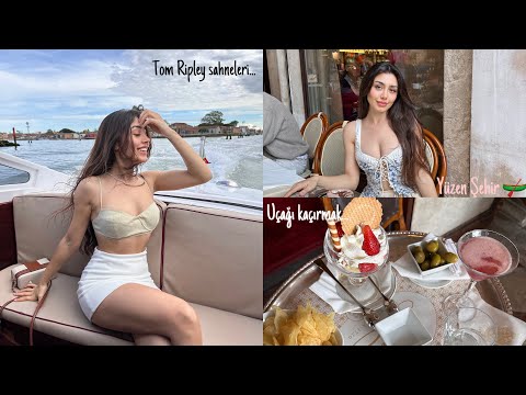VENEDİK 🇮🇹🍕 İTALYA VLOG #1 Yüzen Şehir, Tom Ripley meşhur Cafe Florian 🥂🧀🫒