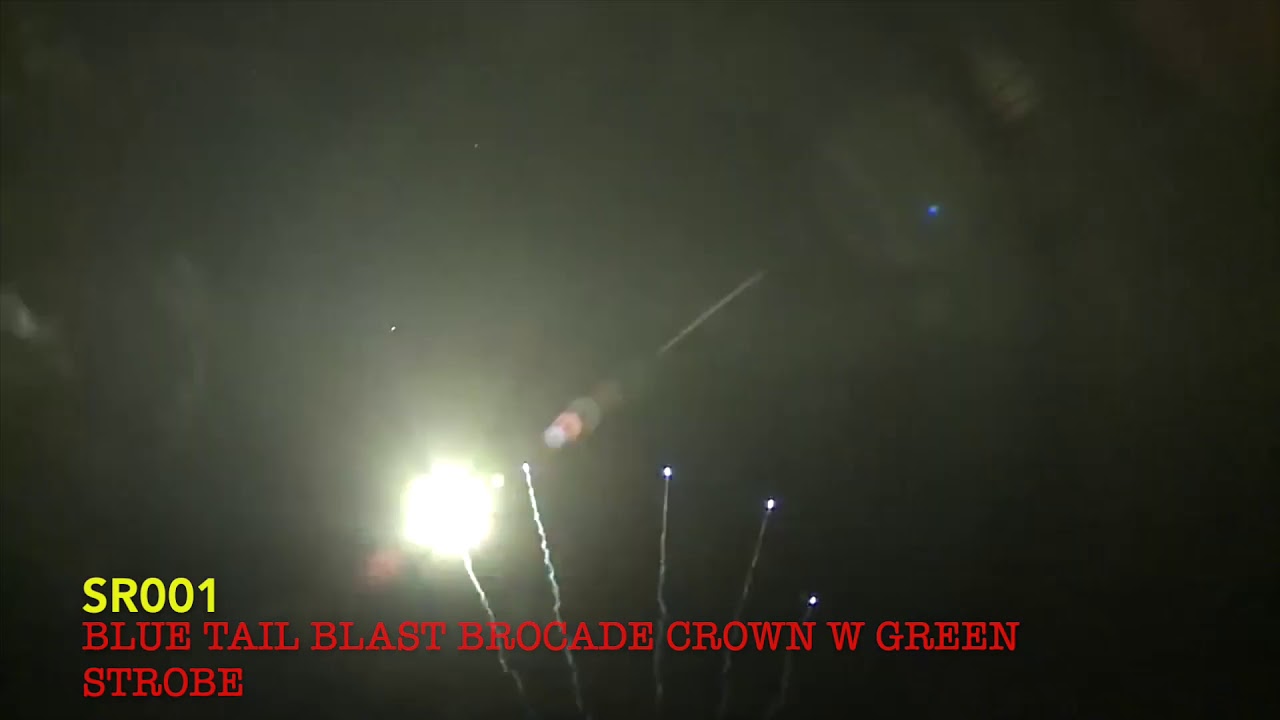 SR001 BLUE TAIL BLAST BROCADE CROWN W GREEN STROBE 5x1 2 - YouTube