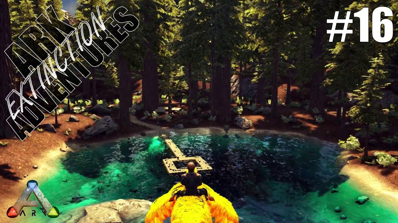 ARK EC Adventures #16 - Stargate Temple and Fishing Hole? - YouTube