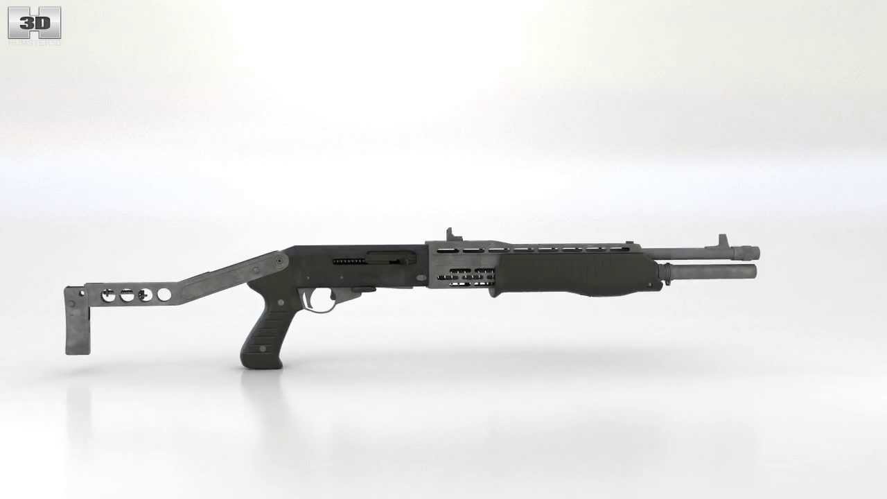 Franchi SPAS-12 3D model by 3DModels.org - YouTube