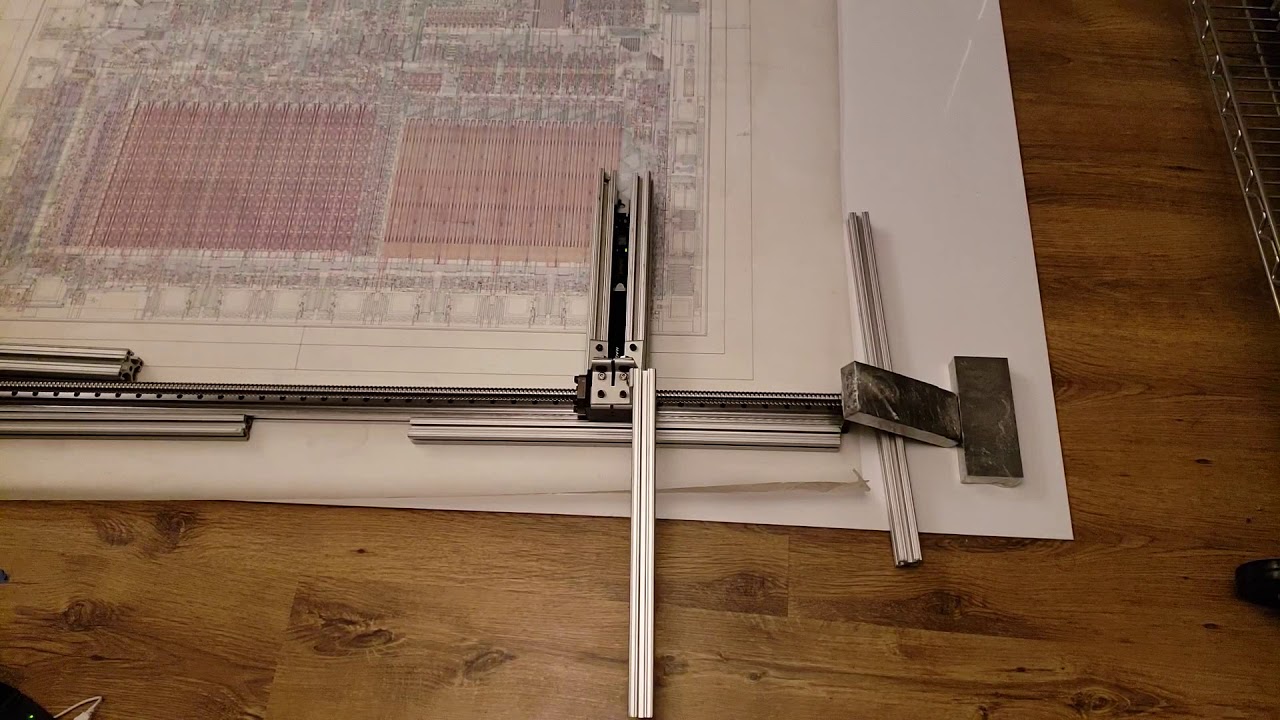 Intel 8048 plot scanning - YouTube