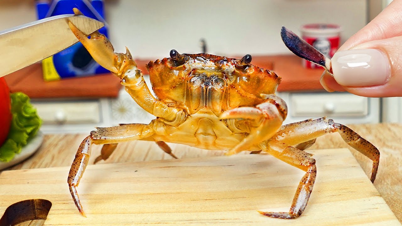 Tasty Miniature Crab with Tamarind Sauce Recipe 🦀 ASMR Miniature ...