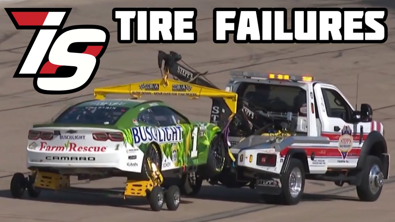 ALL TIRE FAILURES/CRASHES 2024 NASCAR IOWA PRACTICE - YouTube