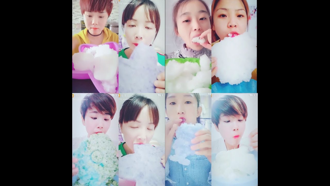 ICE EATING VIDEO.. SHAVED CRUSHED ICE.. SATISFYING ASMR - YouTube