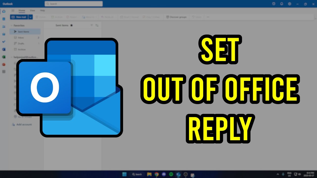 How To Set Up An Out Of Office Reply In Outlook - YouTube