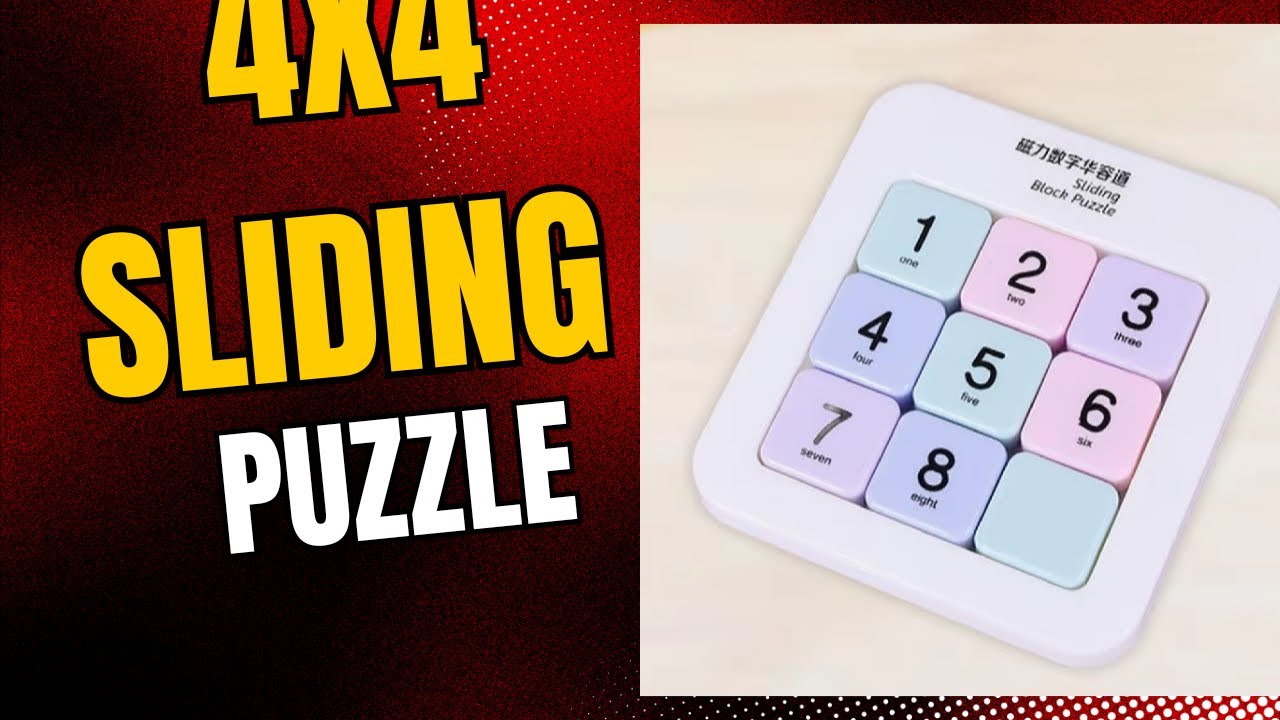 4x4 sliding block puzzle#slidingpuzzle#asmr#toys - YouTube