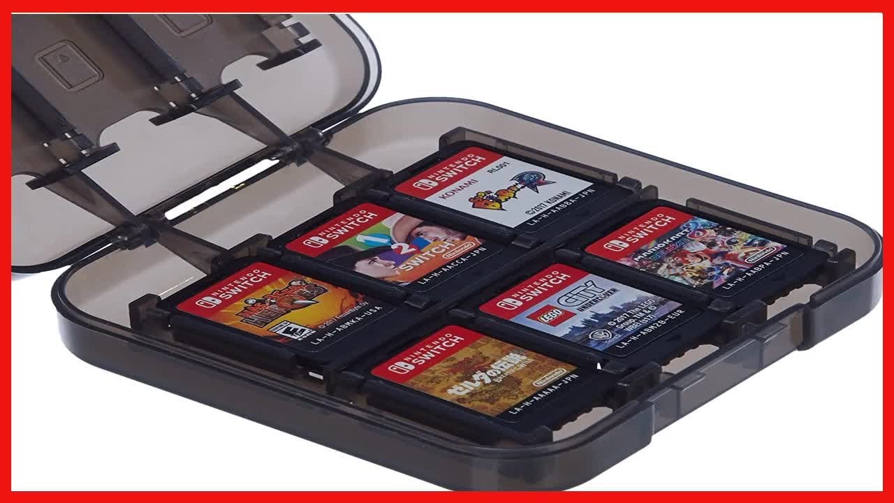 Amazon Basics Game Storage Case for 24 Nintendo Switch Games - 3.4 x 3. ...