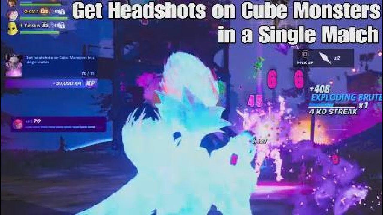 Get Headshots on Cube Monsters in a Single Match - Fortnite Horde Rush Quest - Chapter 3 Season ...