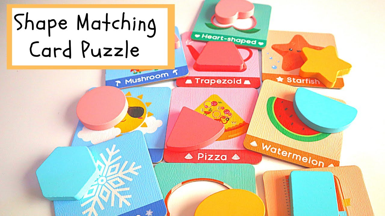 SHAPE MATCHING CARD PUZZLE || YO!WOW || Montessori Toy - YouTube