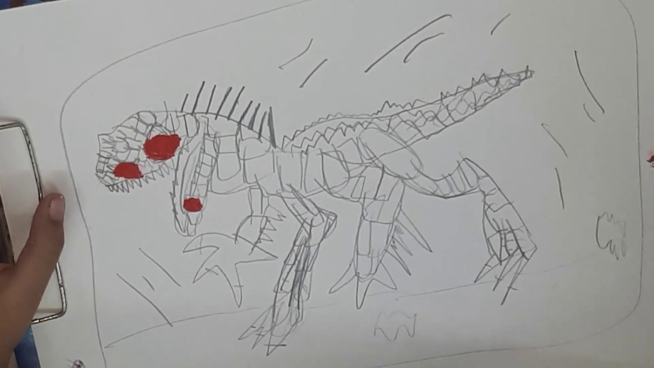 Indominus Rex drawing - YouTube