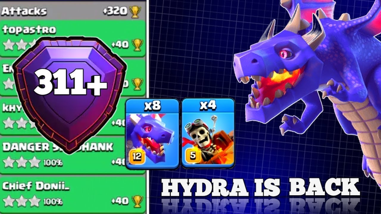 +311 | Legend League Attacks Th17 #12 | hydra Attack Strategy Th17 ...
