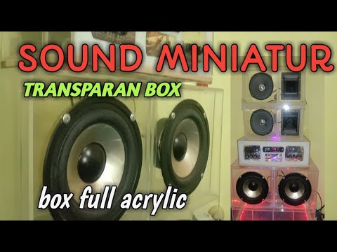 Sound miniatur box transparan full acrylic - YouTube